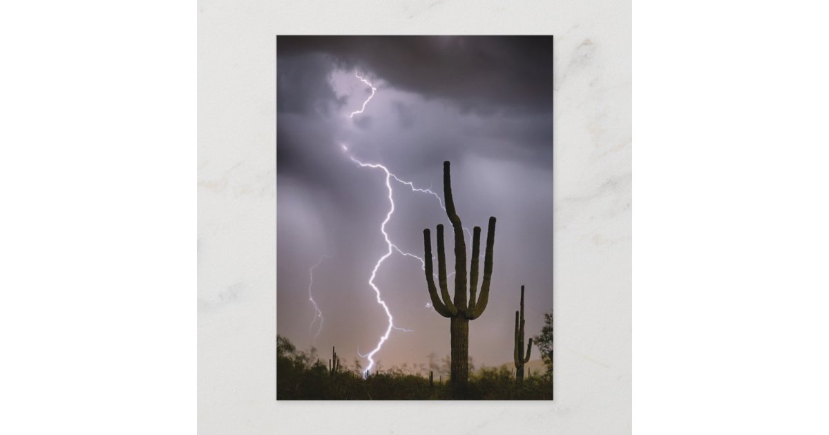 Sonoran Desert Monsoon Storming Postcard | Zazzle