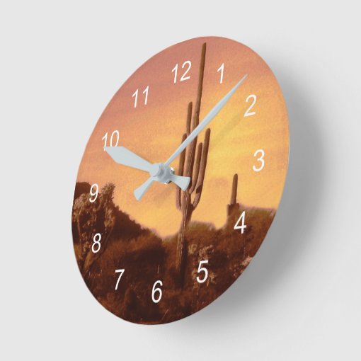 Sonoran sunset clock | Zazzle