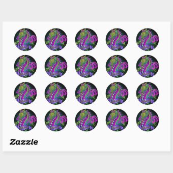"Sonya" Rainbow Believe Dragon Art Stickers | Zazzle