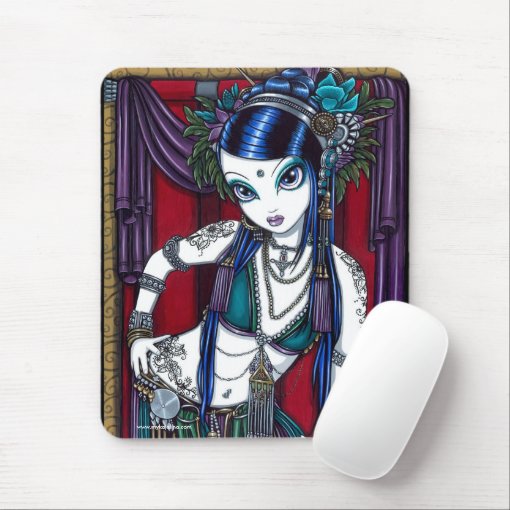 "Sonya" Tribal Fusion Belly Dancer Mousepad | Zazzle