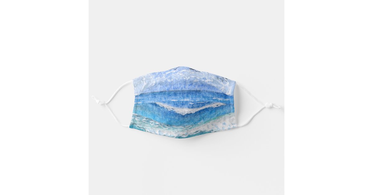 Soothing ocean waves face mask | Zazzle.com