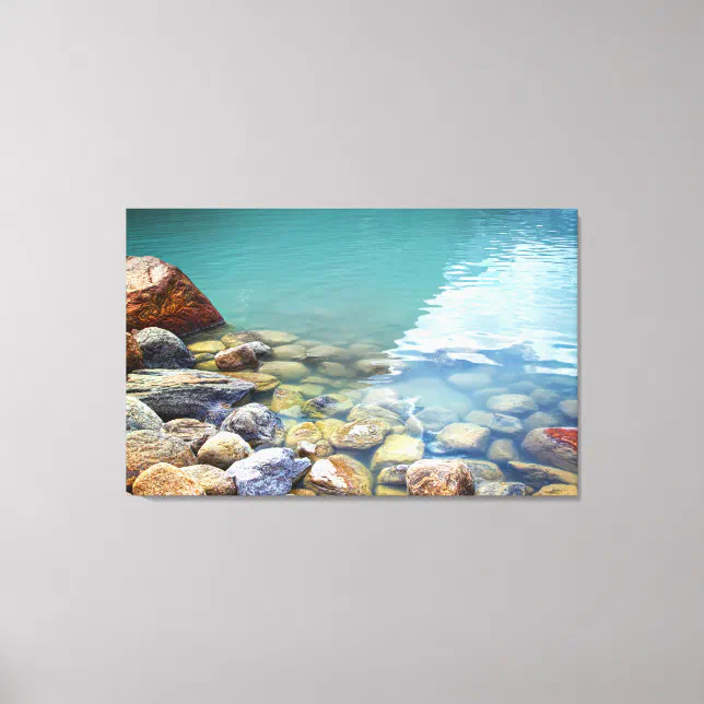 Soothing Rocks in Water Nature Canvas Art | Zazzle