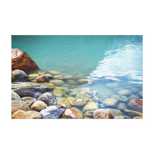 Soothing Rocks in Water Nature Canvas Art | Zazzle