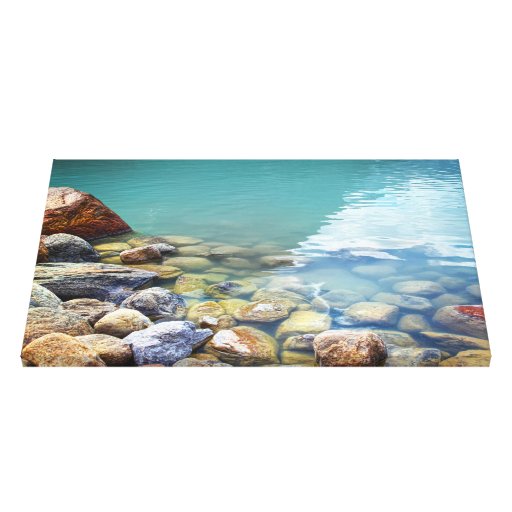 Soothing Rocks in Water Nature Canvas Art | Zazzle