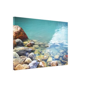 Soothing Rocks in Water Nature Canvas Art | Zazzle