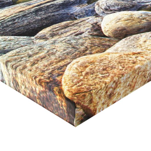 Soothing Rocks in Water Nature Canvas Art | Zazzle
