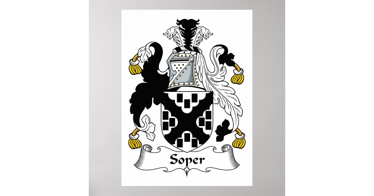 Soper Family Crest Poster | Zazzle