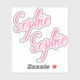 Sophie Name Pink Cursive Font Lettering x2 Sticker | Zazzle