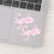 Sophie Name Pink Cursive Font Lettering x2 Sticker | Zazzle