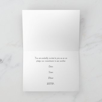 Sophisticated Commitment Ceremony Invitation | Zazzle