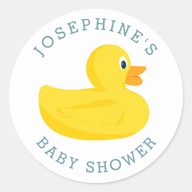 Sophisticated Duck Baby Shower Stickers | Zazzle
