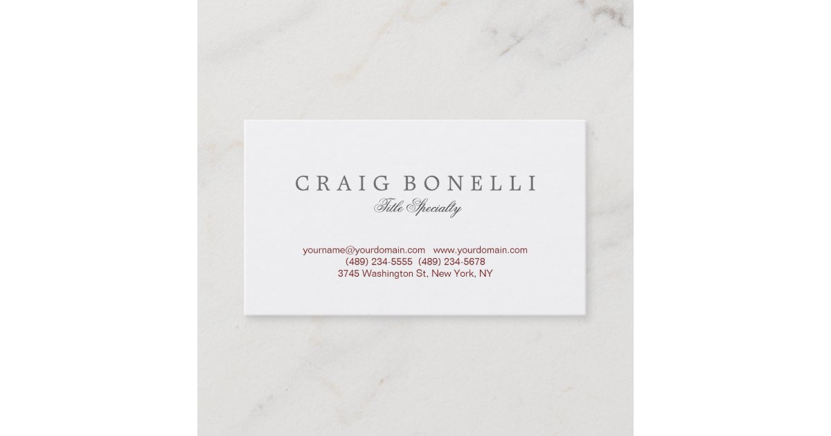 Sophisticated Elegant Handwriting Business Card | Zazzle