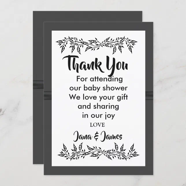 SOPHISTICATED MODERN thank you Invitation | Zazzle