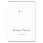 Sophisticated monogram minimal Foldable Place Card | Zazzle