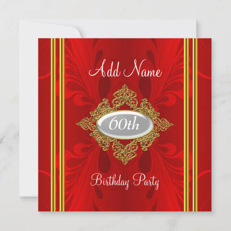 Sophisticated Red birthday Party invitation | Zazzle