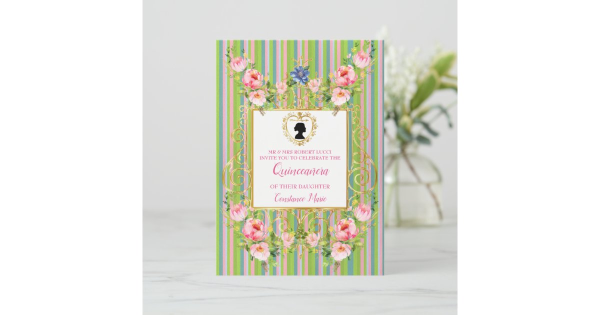 Sophisticated Regency Era Quinceanera Invitation | Zazzle