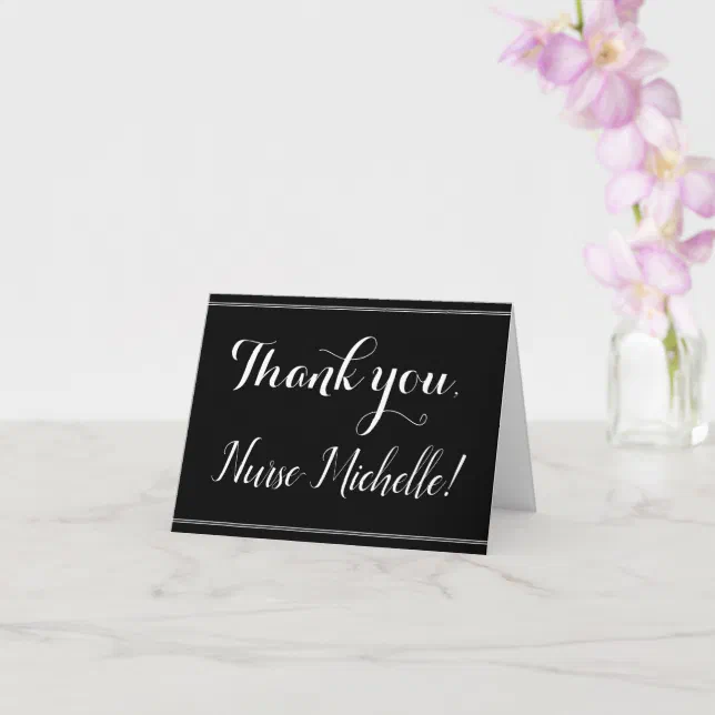 Sophisticated, Respectable and Fancy "Thank you" Card | Zazzle