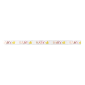 Sophisticated Rubber Duck Baby Shower Ribbons | Zazzle