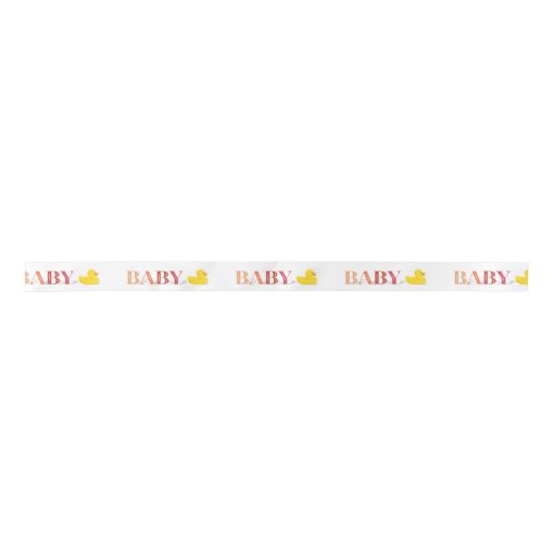 Sophisticated Rubber Duck Baby Shower Ribbons | Zazzle