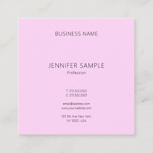 Sophisticated Simple Design Modern Template Square Business Card | Zazzle