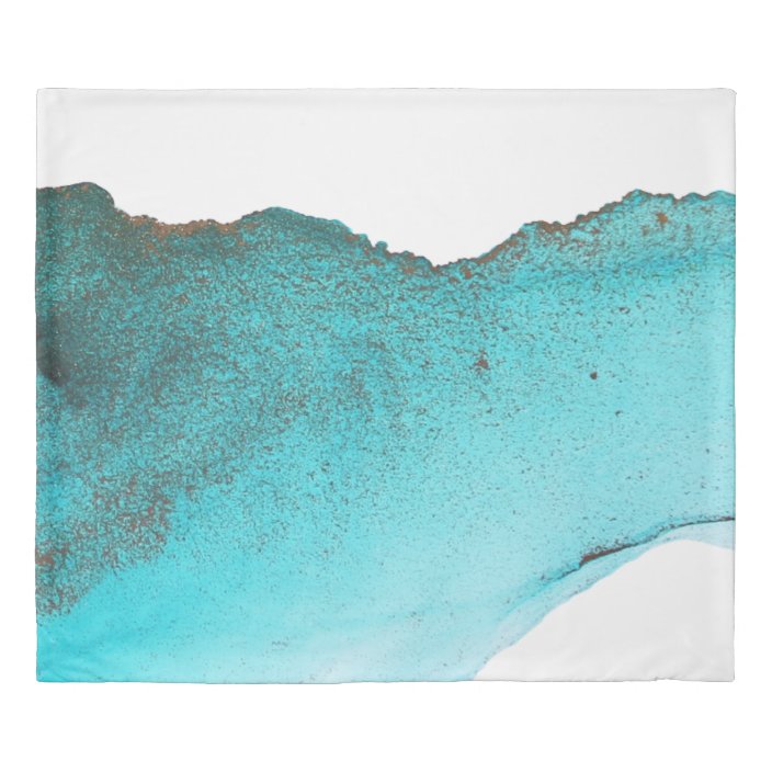 Sophisticated Turquoise Black Abstract Alcohol Ink Duvet Cover | Zazzle.com