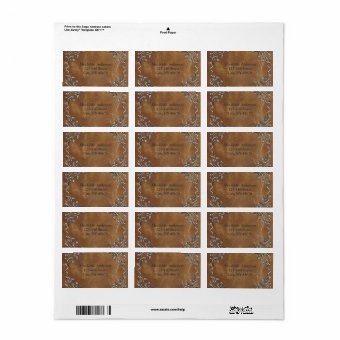 Sophisticated Western Leather Address Labels | Zazzle