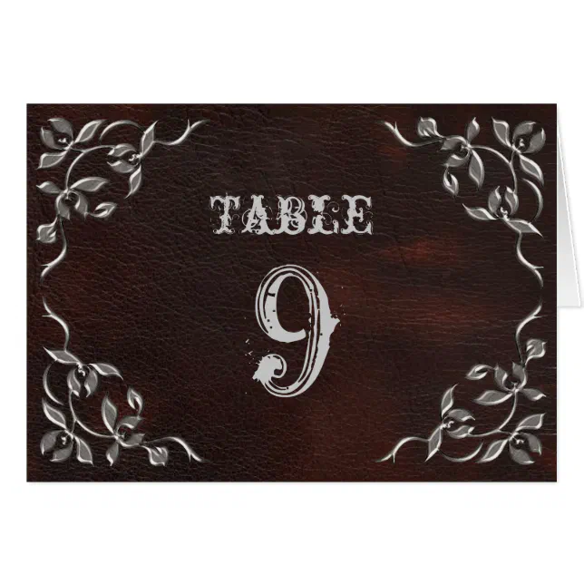Sophisticated Western Wedding Table Numbers Card | Zazzle
