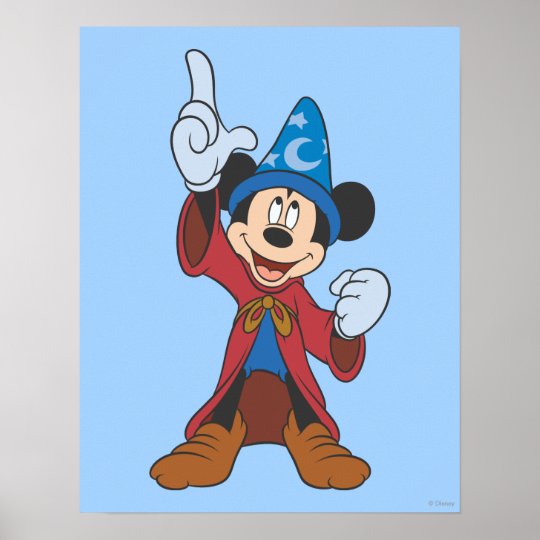 Sorcerer Mickey Mouse Poster | Zazzle.com