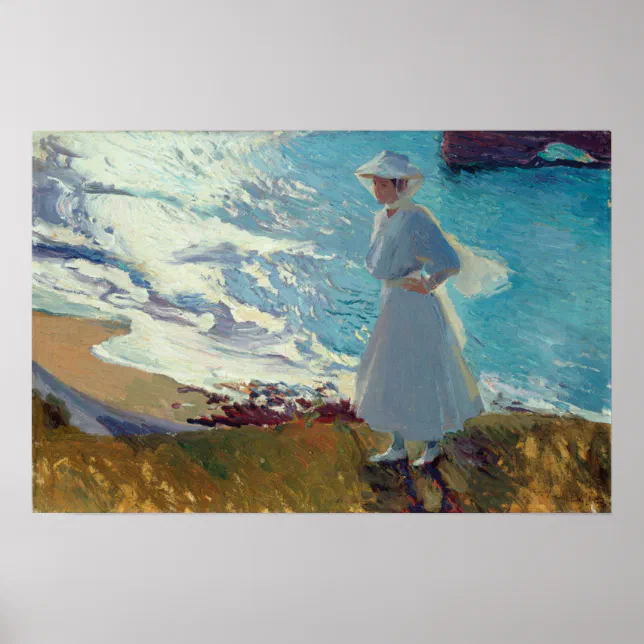 Sorolla - Maria On The Beach, Biarritz Poster | Zazzle