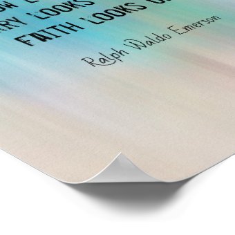 sorrow looks back Emerson inspirational quote Poster | Zazzle
