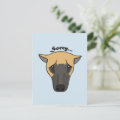 Sorry Card I'm sorry postcard Cute Funny Dog sorry | Zazzle