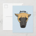 Sorry Card I'm sorry postcard Cute Funny Dog sorry | Zazzle