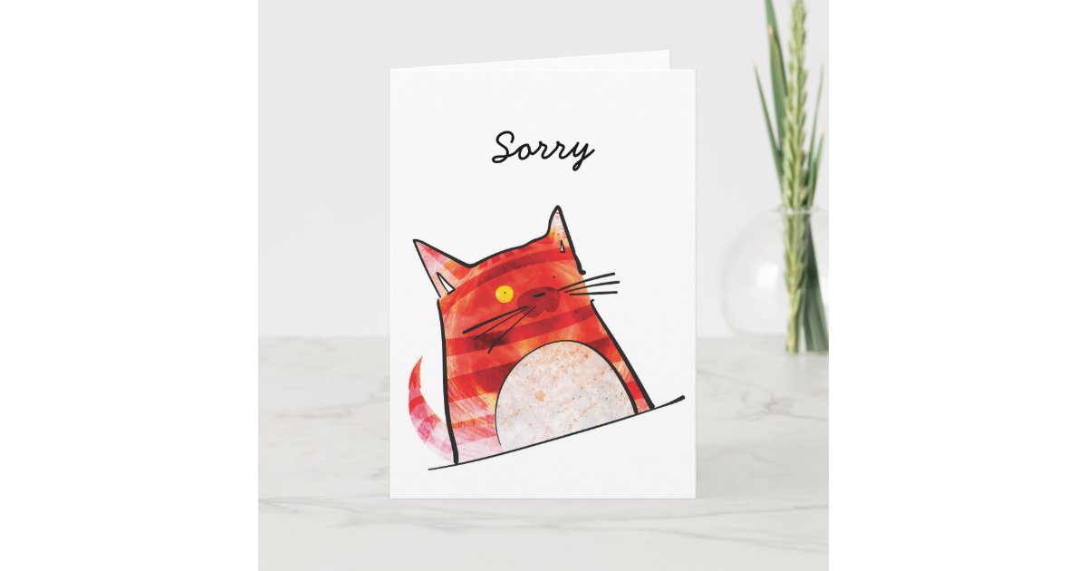 Sorry Cat Card | Zazzle