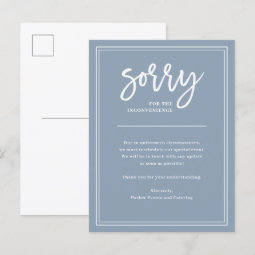 Sorry for Inconvenience | Cancellation or Postpone Announcement ...