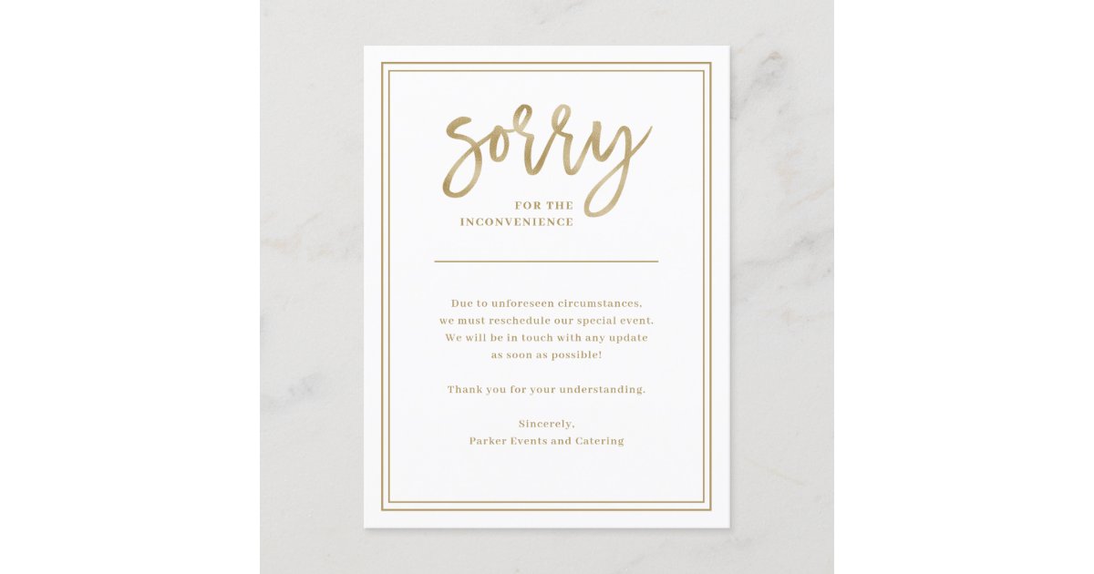 Sorry for Inconvenience | Cancellation or Postpone Announcement ...