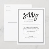 Sorry for Inconvenience | Cancellation or Postpone Announcement ...