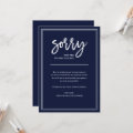 Sorry for Inconvenience | Cancellation or Postpone Invitation | Zazzle
