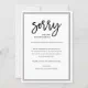 Sorry for Inconvenience | Cancellation or Postpone Invitation | Zazzle