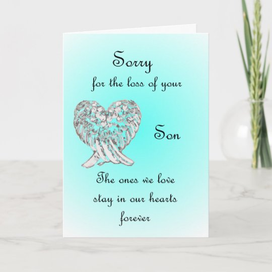 Sorry For The Loss Of Your Son Card | Zazzle.com
