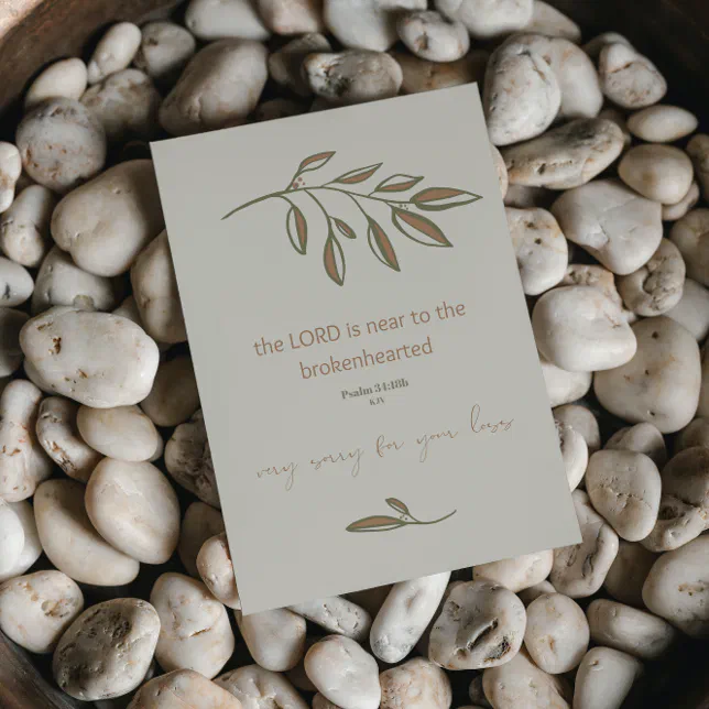 Sorry For Your Loss | Christian Sympathy Card | Zazzle
