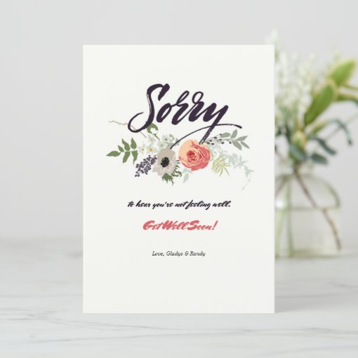 Sorry Greeting Card | Zazzle