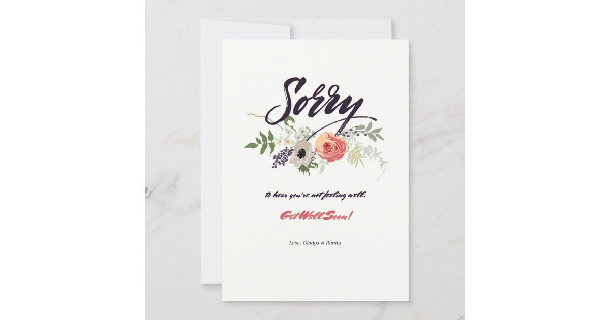 Sorry Greeting Card | Zazzle