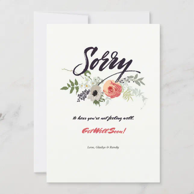 Sorry Greeting Card | Zazzle