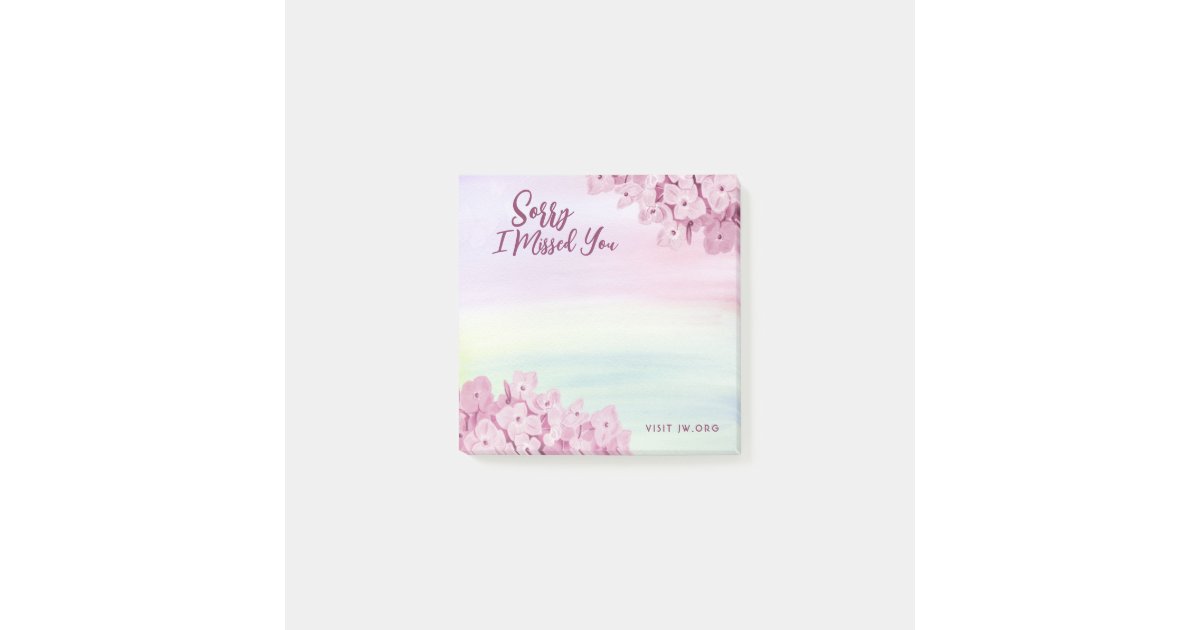 Sorry I Missed You JW Service Post-it Notes | Zazzle