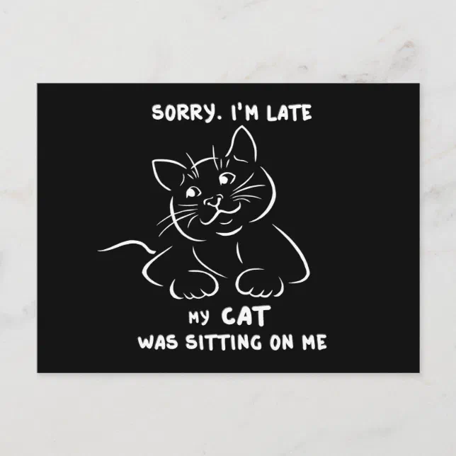 Sorry I'm Late Postcard | Zazzle