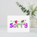 sorry postcard | Zazzle