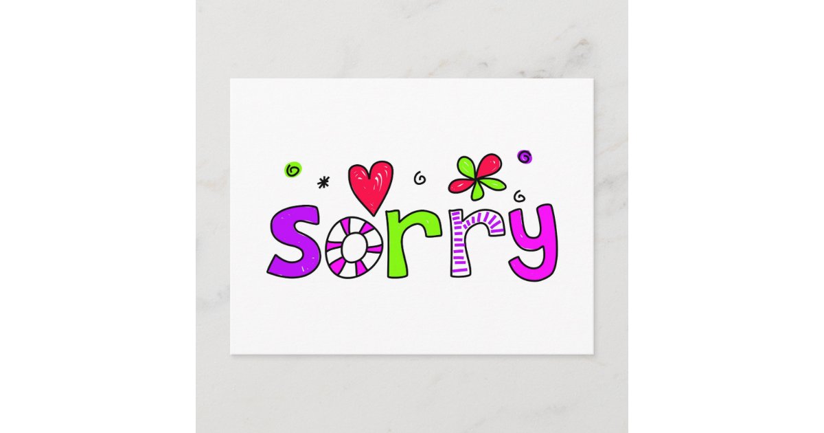 sorry postcard | Zazzle