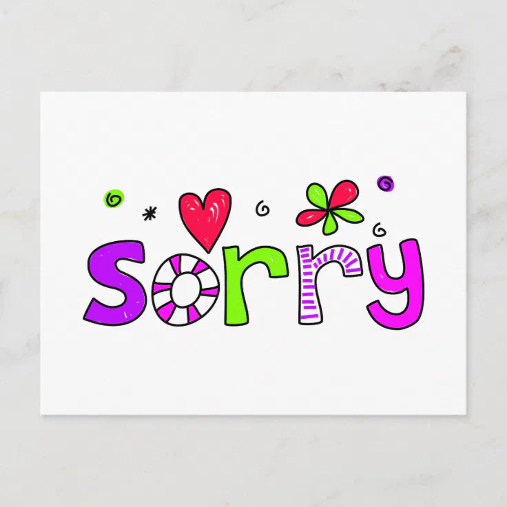 sorry postcard | Zazzle