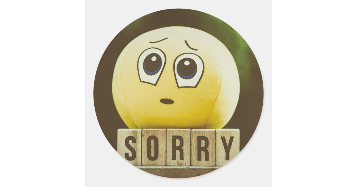 Sorry Sticker | Zazzle
