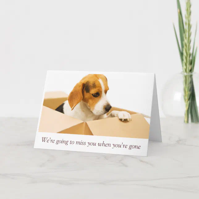Sorry to see you go card | Zazzle